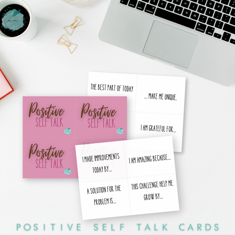 Positive Self Talk Cards Printable – Ebony Notes Company